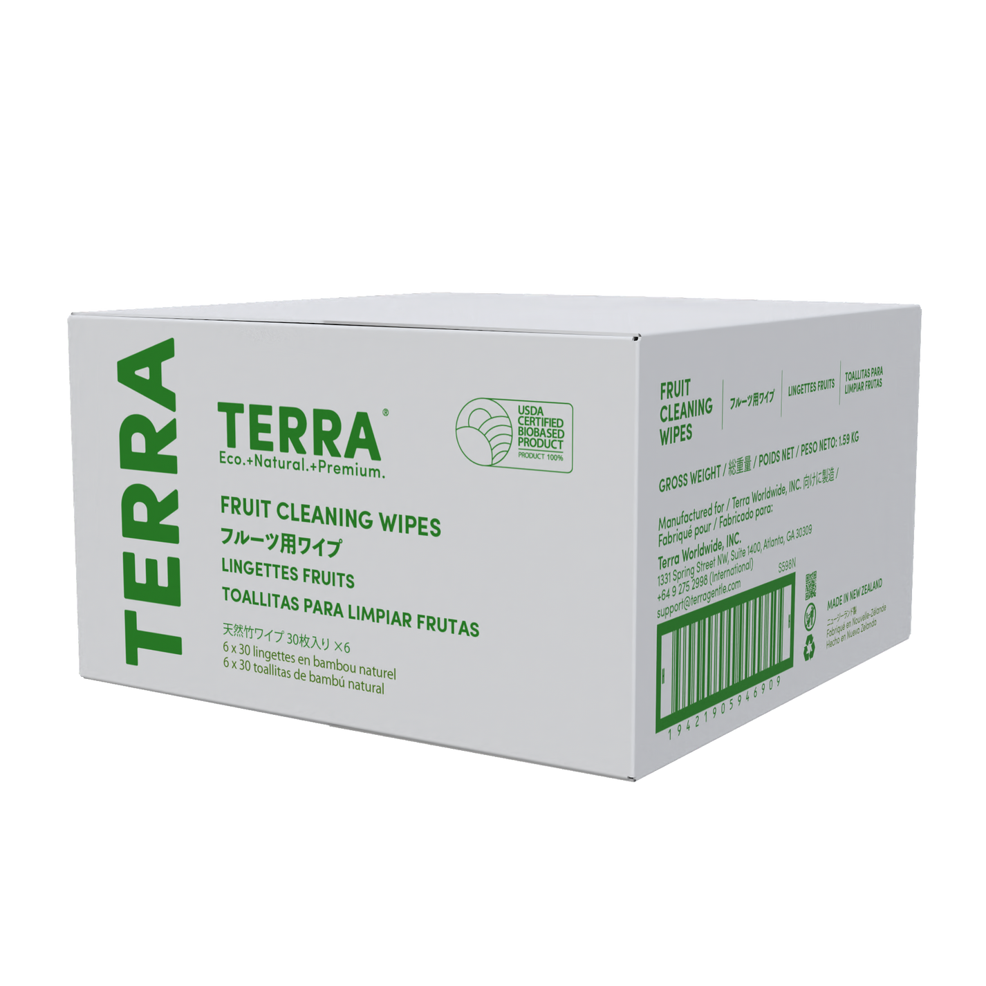 Terra Fruit Cleaning Wipes 30s x 6 Carton Pack – Zeta Group Wholesale